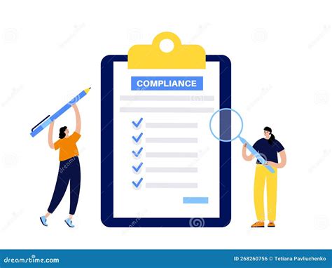 Compliance Document Checklist Stock Vector Illustration Of Principle