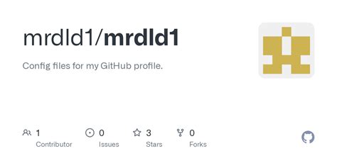 Github Mrdld1mrdld1 Config Files For My Github Profile