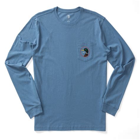 Logo Long Sleeve T Shirt Harbor Blue