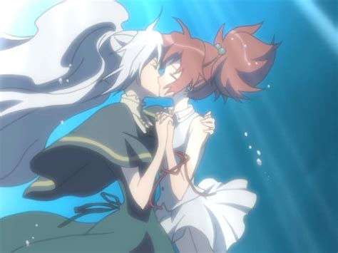 Safebooru 2girls Aoi Nagisa Blurry Hanazono Shizuma Highres Kiss