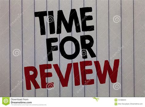 Handwriting Text Writing Time For Review Concept Meaning Evaluation Feedback Moment Performance