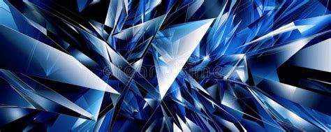 A Vibrant Sapphire Background With Sharp Angular Lines And Shapes In Contrasting Colors Like