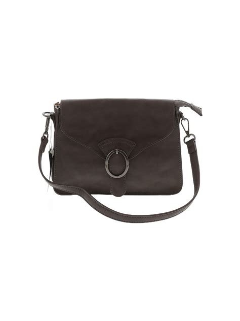 Joy Susan 100 Polyurethane Solid Colored Gray Satchel One Size 54