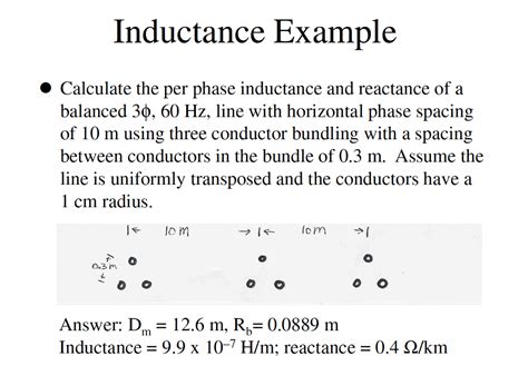 Solved Inductance Example Calculate The Per Phase Inductance