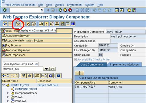 the abap ovs search help in web dynpro