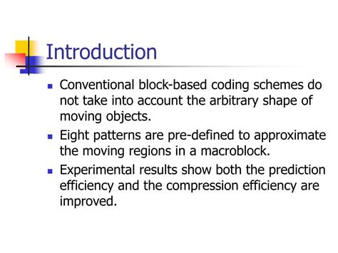 Ppt An Efficient Low Bit Rate Video Coding Algorithm Focusing On Moving Regions Powerpoint