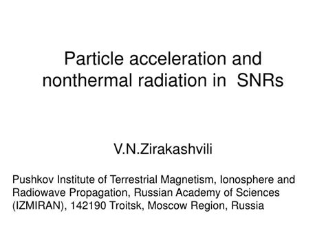 ppt particle acceleration and nonthermal radiation in snrs powerpoint