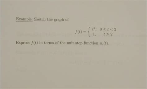 Solved Differential Equations Using Unit Step Function Or Chegg Com