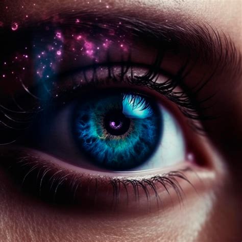 Premium Photo Nebula In The Reflection Of The Eye