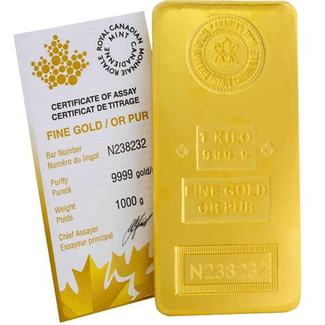 Buy 1 Kg Royal Canadian Mint Gold Bar Price In Canada Td Precious Metals