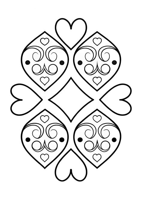 Heart Pattern Coloring Page Free Printable