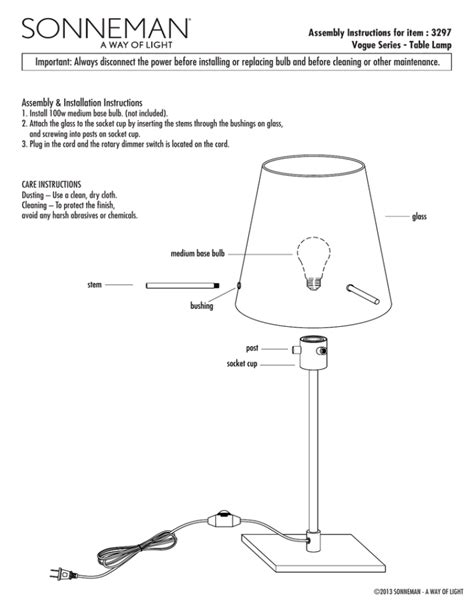 Table Lamp Assembly Parts At Wilfred Mccarty Blog