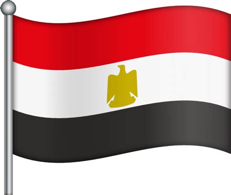 Egypt Flag Black Colors Red White Pride Png