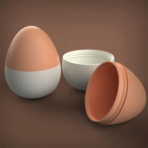 Home Decorations And Ornaments Stl Download Egg Shaped Containerby Furqan03