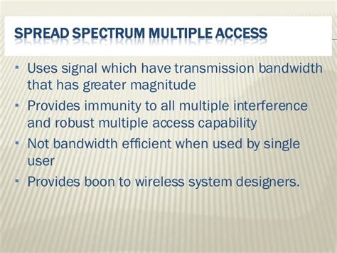 Spread Spectrum Multiple Access