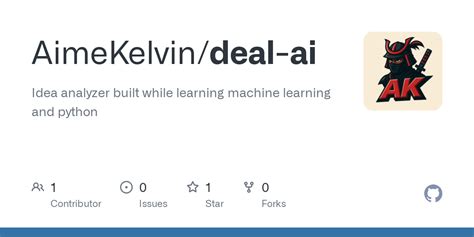 Github Aimekelvindeal Ai Idea Analyzer Built While Learning Machine Learning And Python