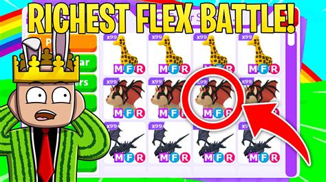 I Flex Battled The Richest People In Roblox Adopt Me Youtube
