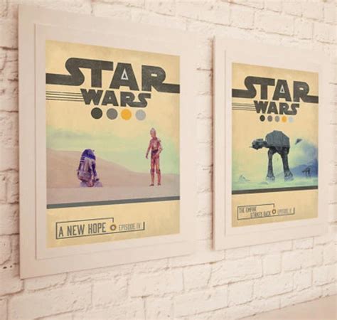 Vintage A3 Star Wars Posters Attack Of The Clones New Hope Empire