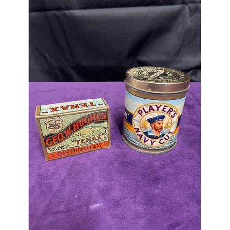 Rare Ww2 Unopened John Players Navy Cut Medium Cigarettes Tin With 50