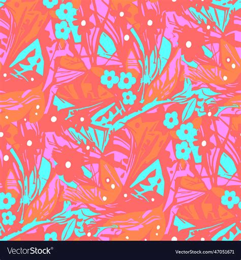 Seamless Pattern With A Simple Abstract Drawing Vector Image