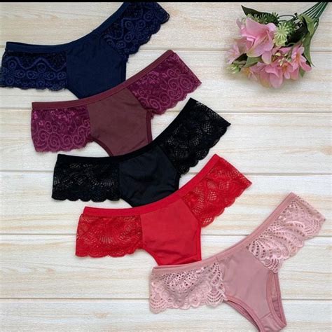 Kit Com 05 Tangas Fio Renda Lateral Sexy Revenda Shopee Brasil