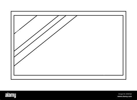 Hdtv Flat Screen Lcd Or Oled With Reflection Graphic Element For