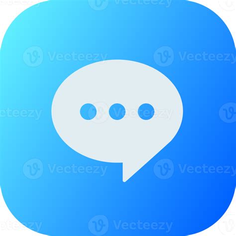 Chat Icon In Square Gradient Colors Messaging Signs Illustration 18754514 Png