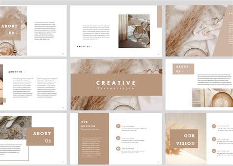 Minimal Template Powerpoint Presentation Template Beige Presentation Pitch Desk Etsy