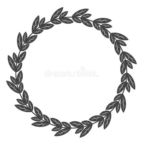 Circe Laurel Leaf Outline 1 158 Half Wreath Stock Vectors And Vector