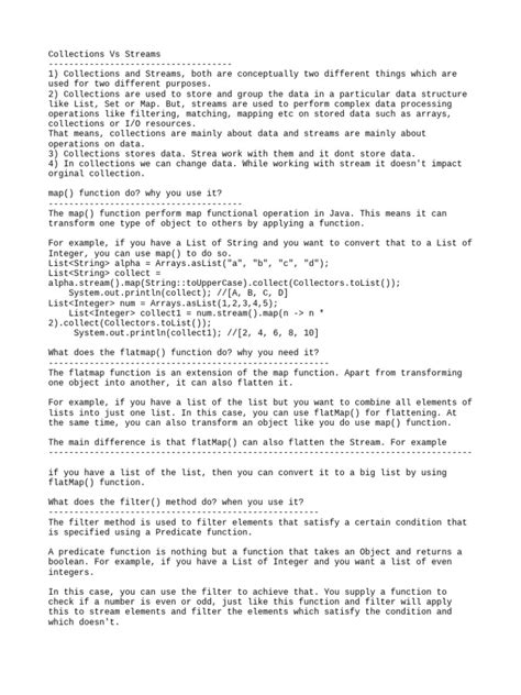 Jav8 Streams Interview Faqs Pdf Function Mathematics String Computer Science