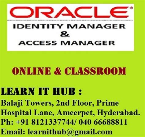 oracle identity and access manager training