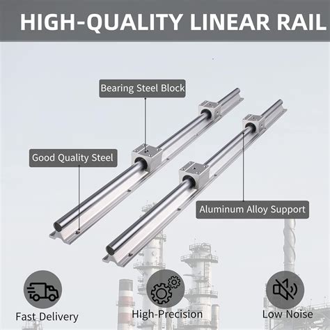 Buy Anwokit Linear Rail Guide 2 X Sbr12 800mm Linear Guideway Rail With