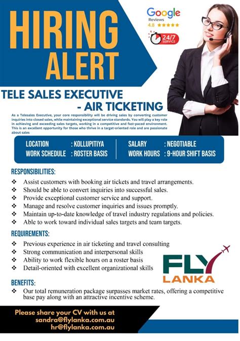 Fly Lanka Sri Lanka On Linkedin Hiring Sales Telesales