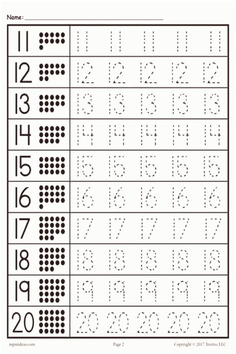 Number Scroll Printable