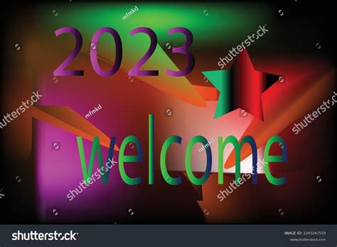 2023 Welcome Background Wallpaper Vector Image 库存矢量图（免版税）2243247559