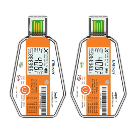 Elitech Loget 1 Temperature Data Logger Single Use Pdf Report Usb Port