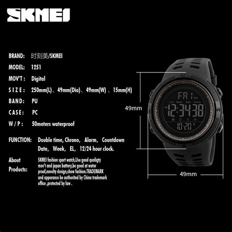 Hodinky SKMEI 1251 (pánské sportovní digitální vodotěsné hodinky)