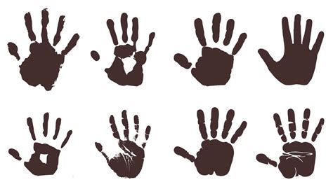 Handprint Clipart Black And White