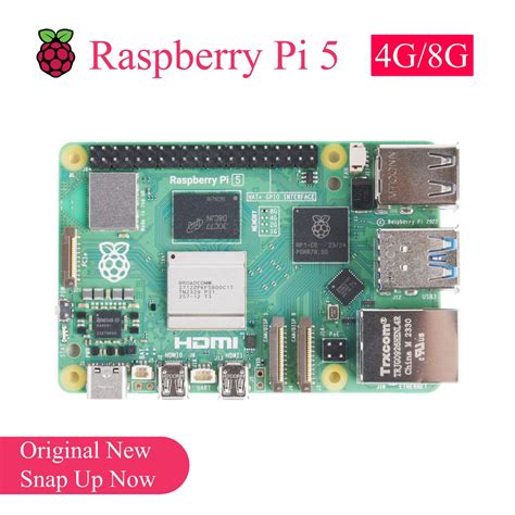 Original Raspberry Pi 5 Development Board Ram 4g 8g 4 Core Cpu 25ghz 24gand5g Wifi Dc 5v 5a Dual