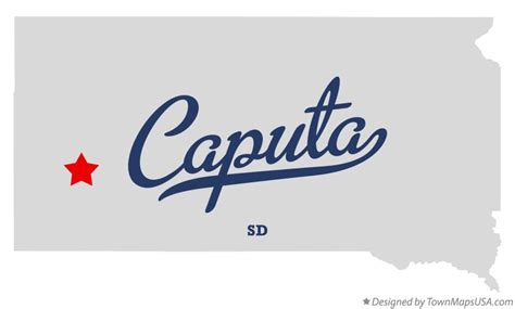 Map Of Caputa Sd South Dakota