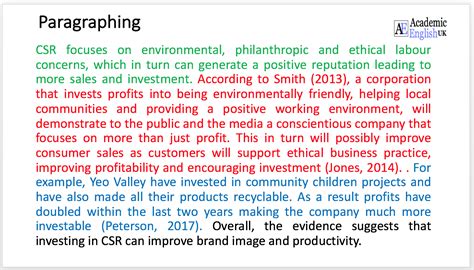 Paragraph Structure Template