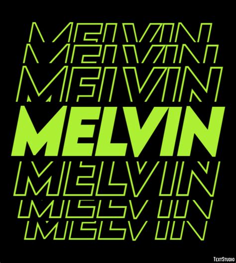 Melvin Text Effect And Logo Design Name