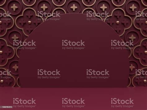 3d 렌더링 계절 또는 크리스마스 스튜디오 샷 제품 디스플레이 배경 고급 또는 축제 제품을위한 패턴 벽 12월에 대한 스톡 사진 및 기타 이미지 Istock