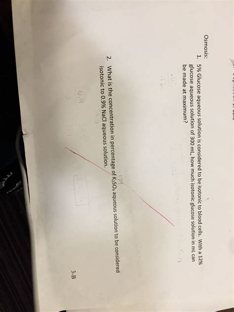 Solved Osmosis 5 Glucose Aqueous Solution Is Considered To