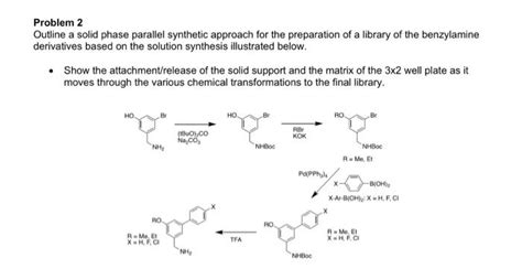 Solved Problem 2 Outline A Solid Phase Parallel Synthetic