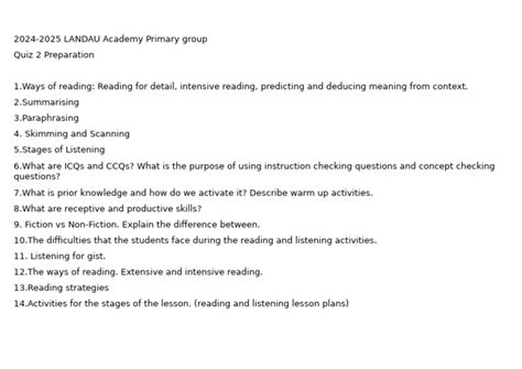 Quiz 2 Preparation | PDF