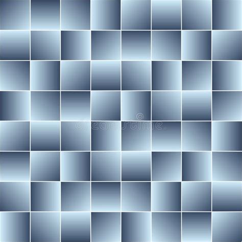 Seamless Stacked Blue Gray Gradient Square Pattern Stock Vector