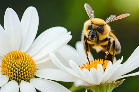 Bee On Daisy Bee On Daisy Bee On Daisy Bee On Daisy Ai Generated
