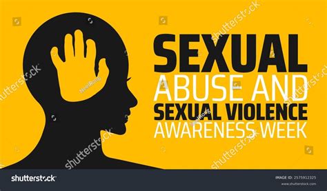 Sexual Abuse Sexual Violence Awareness Week Stock Vector Royalty Free