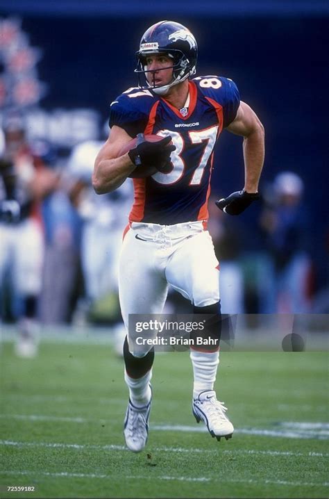 Wide Receiver Ed Mccaffrey Of The Denver Broncos Runs With The Ball